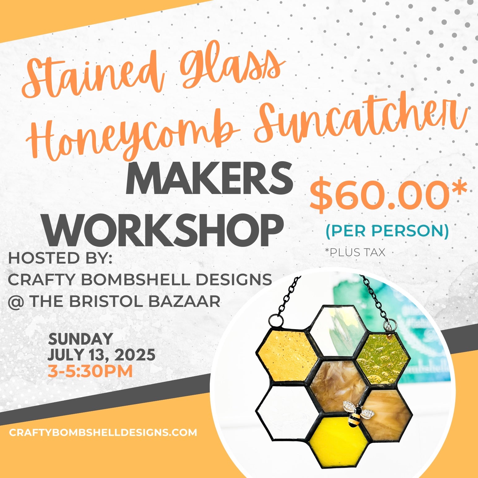 Snowflake Stained Glass Class | Crafty Bombshell Designs