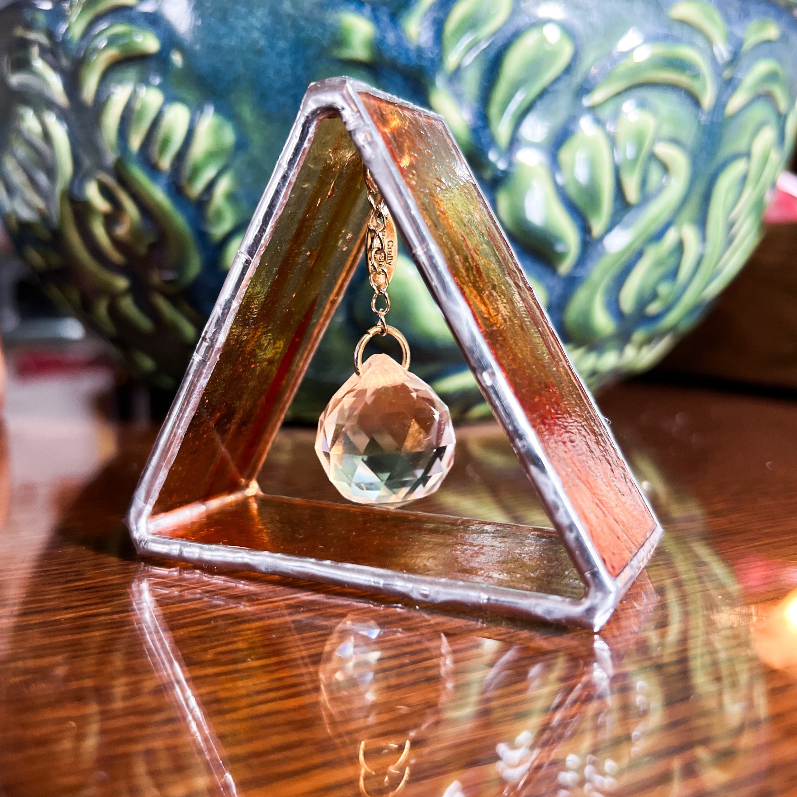 Triangle Prism Shelf Decor - Red/Orange | Crafty Bombshell Designs