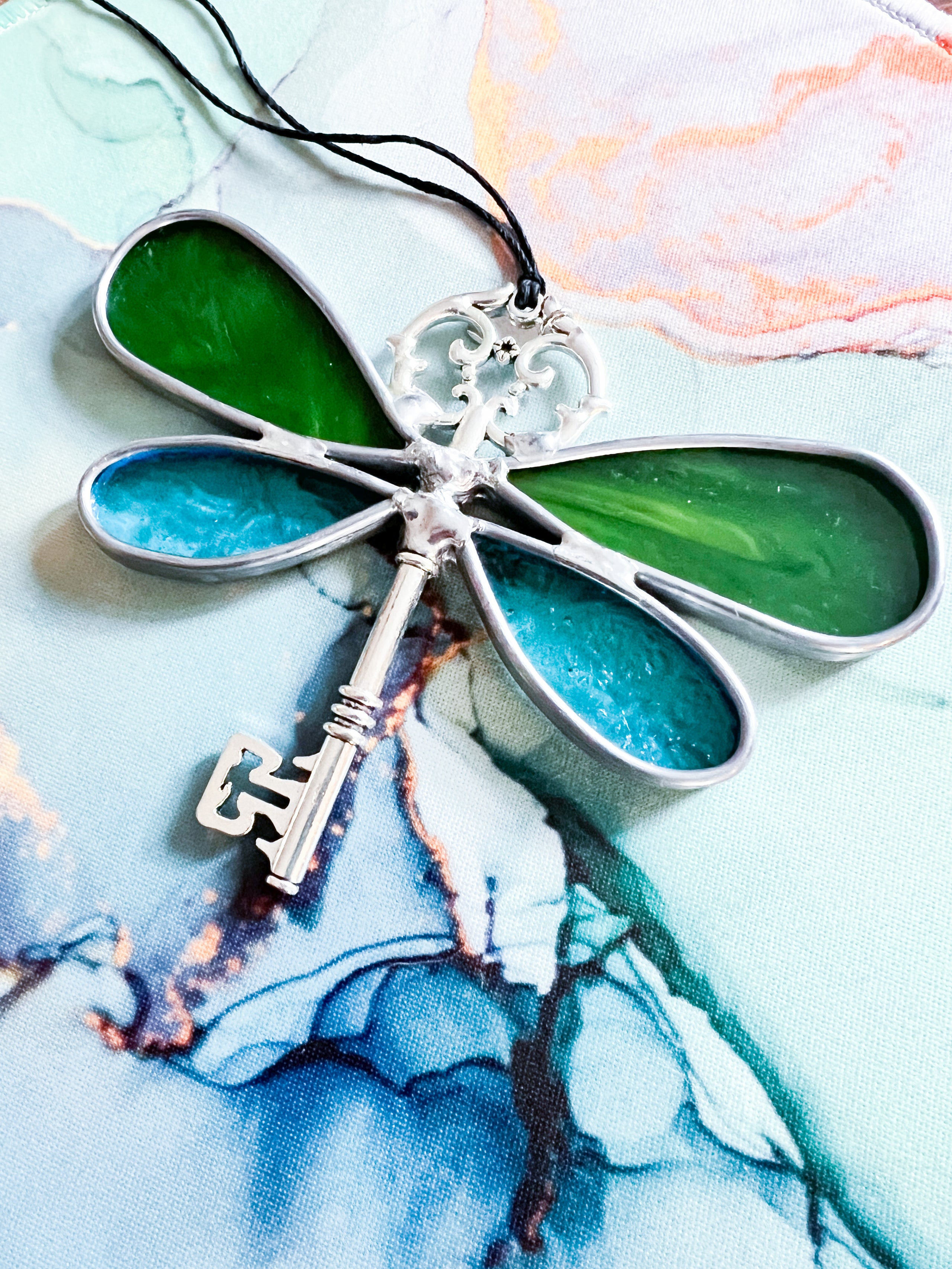 Dragonfly Skeleton Key Suncatcher | Crafty Bombshell Designs